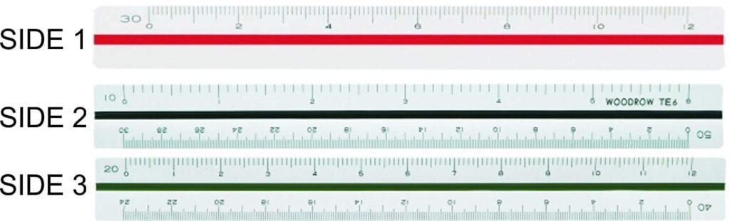 WOODROW TRIANGULAR SCALE RULER